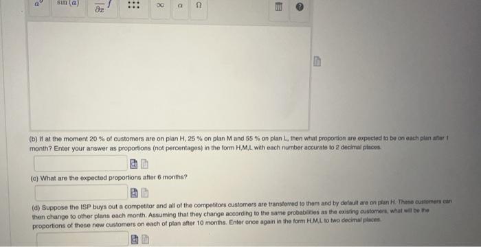 Solved An Internet Service Provider (ISP) offers three | Chegg.com