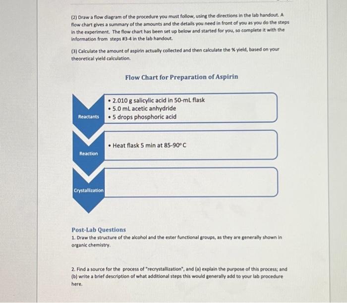 Solved CHM 124-02 - Preparation of Aspirin Overview and | Chegg.com