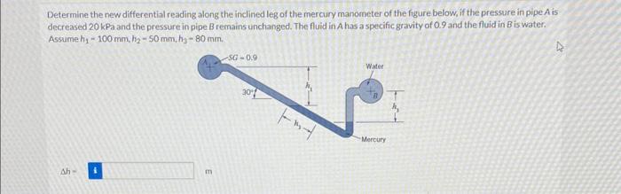 Solved Determine the new differential reading along the | Chegg.com