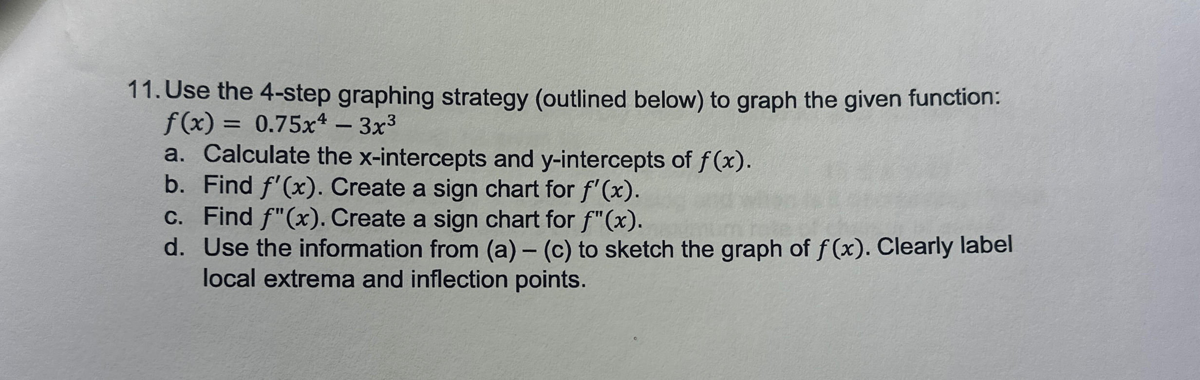 Solved Use the 4-step graphing strategy (outlined below) ﻿to | Chegg.com