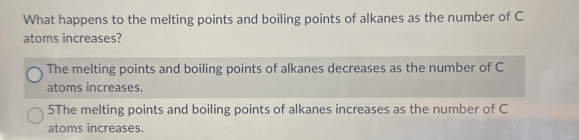 Solved What happens to the melting points and boiling points | Chegg.com