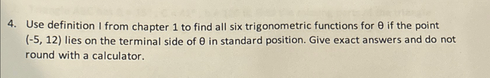 Solved Use definition I from chapter 1 ﻿to find all six | Chegg.com