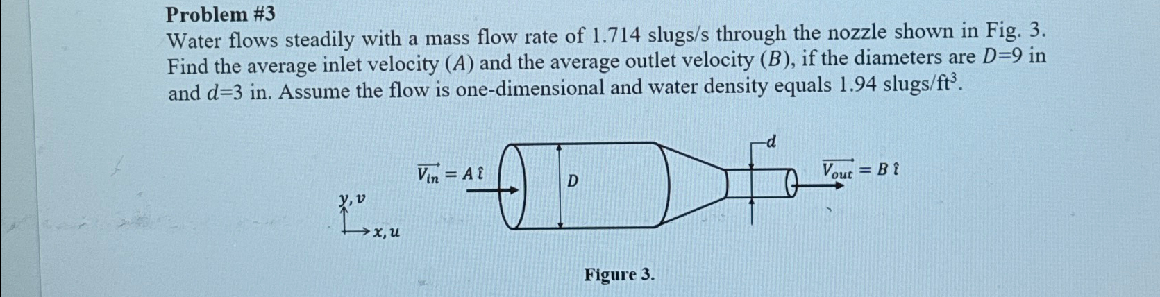 Solved Problem #3Water flows steadily with a mass flow rate | Chegg.com