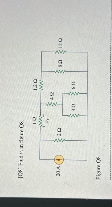 Solved [Q8] Find vx in figure Q8. Figure Q8 | Chegg.com