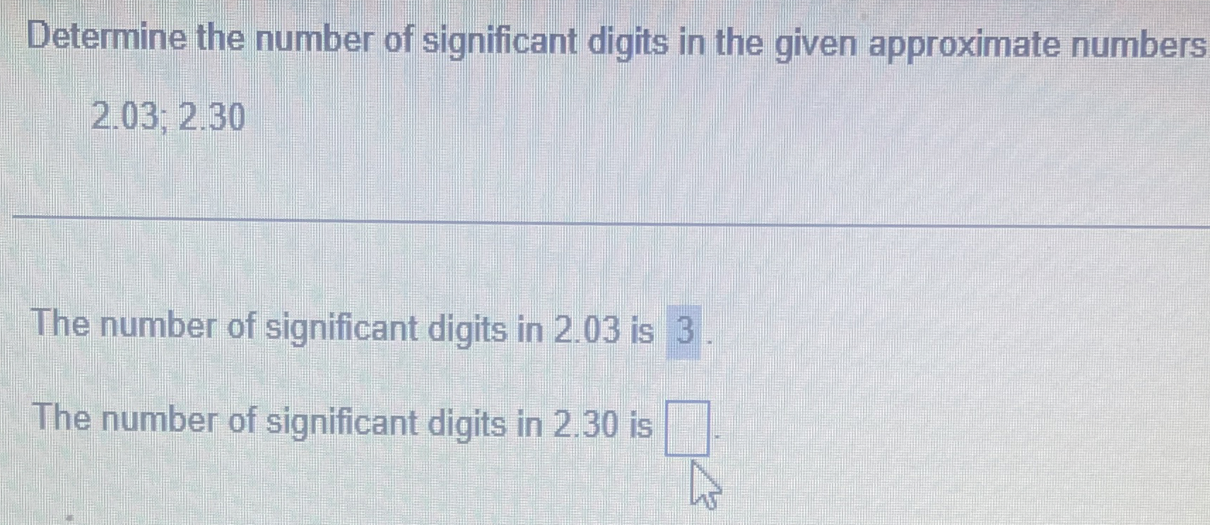Determine the number of significant digits in the | Chegg.com