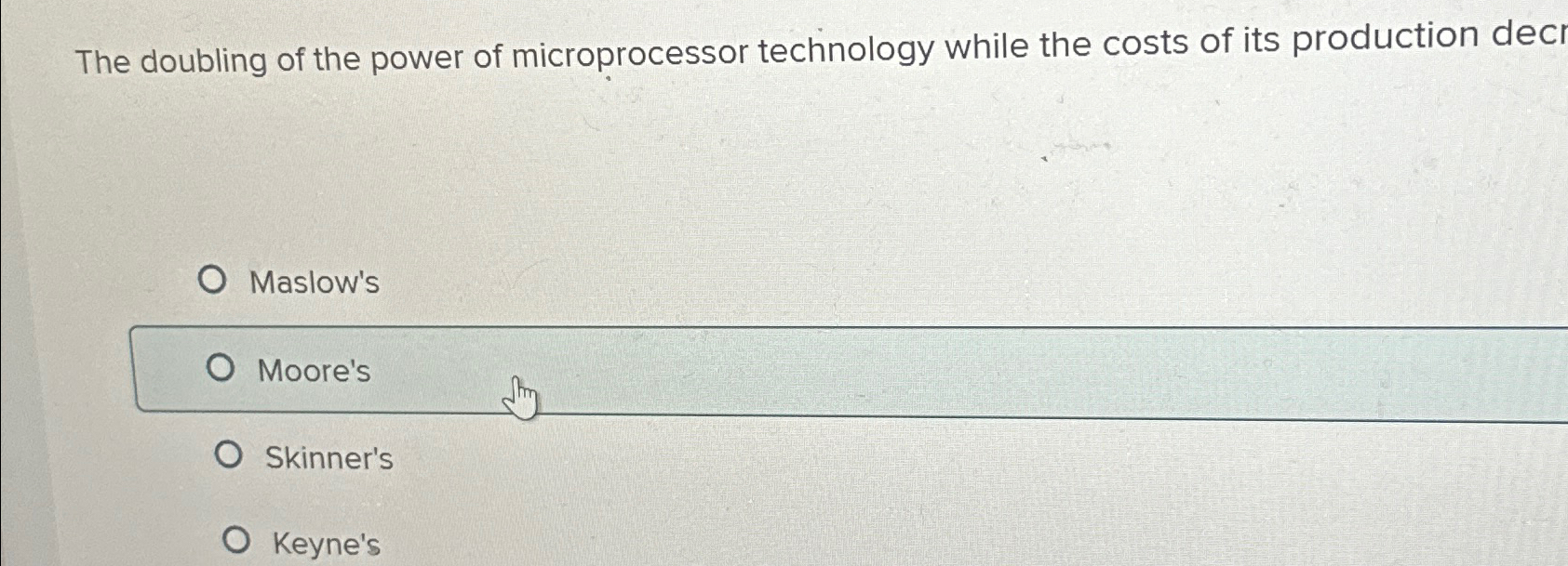 Solved The doubling of the power of microprocessor | Chegg.com