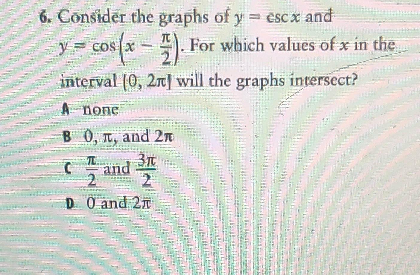 Solved 1. What is the maximum value of the function y = cos | Chegg.com