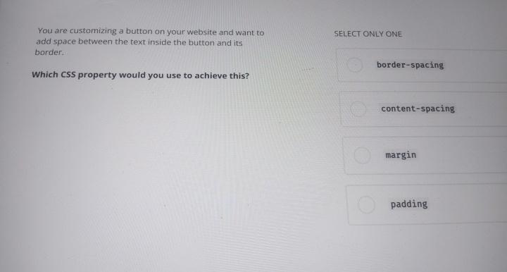Solved You are customizing a button on your website and want | Chegg.com