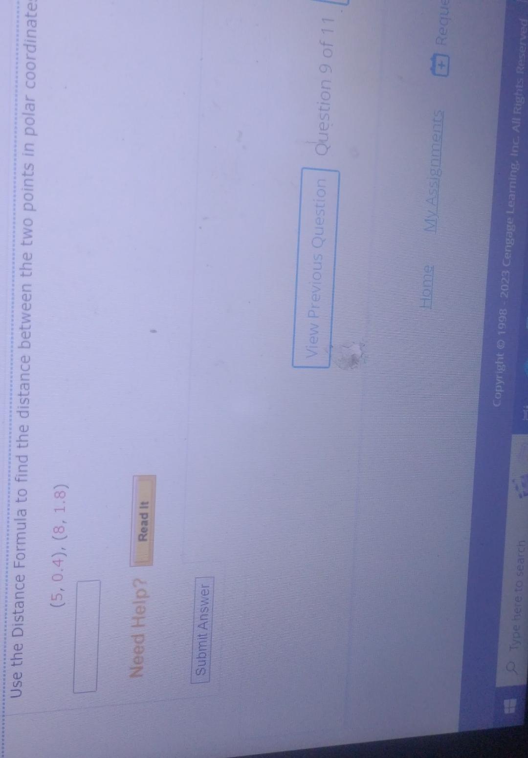 Solved Use the Distance Formula to find the distance between | Chegg.com