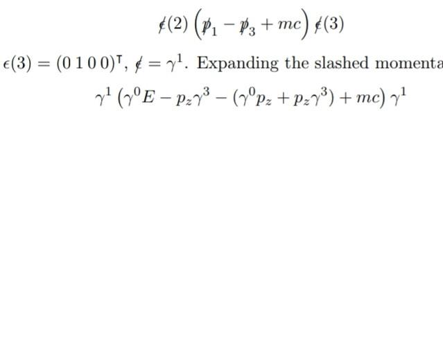 Solved !in(2)(p1-p3+mc)!in(3)εlon(3)=([0,1,0,0])TT,∉=γ1. | Chegg.com