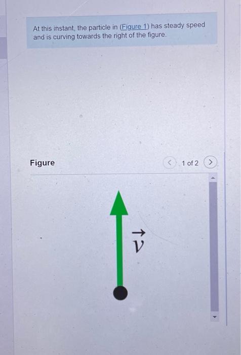 Solved At this instant, the particle in (Figure 1) has | Chegg.com