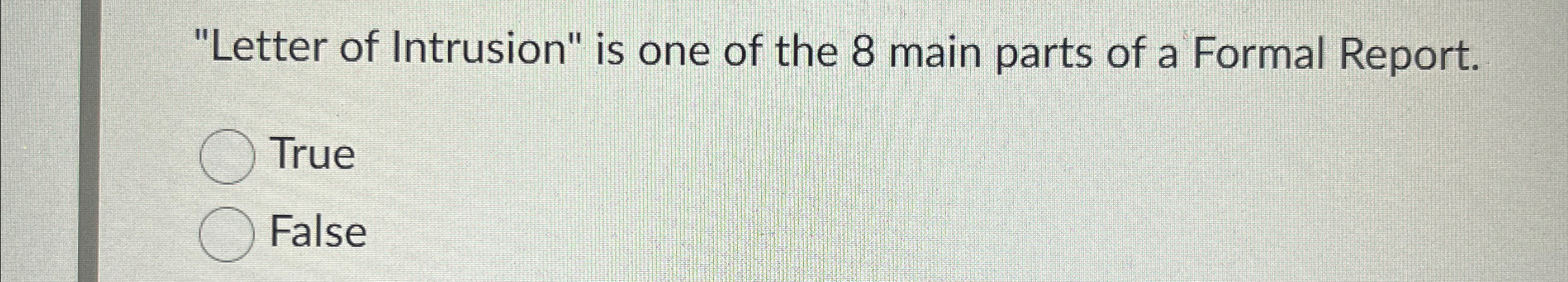 Solved "Letter of Intrusion" is one of the 8 ﻿main parts of | Chegg.com