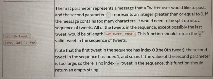 Solved The first parameter represents a message that a | Chegg.com