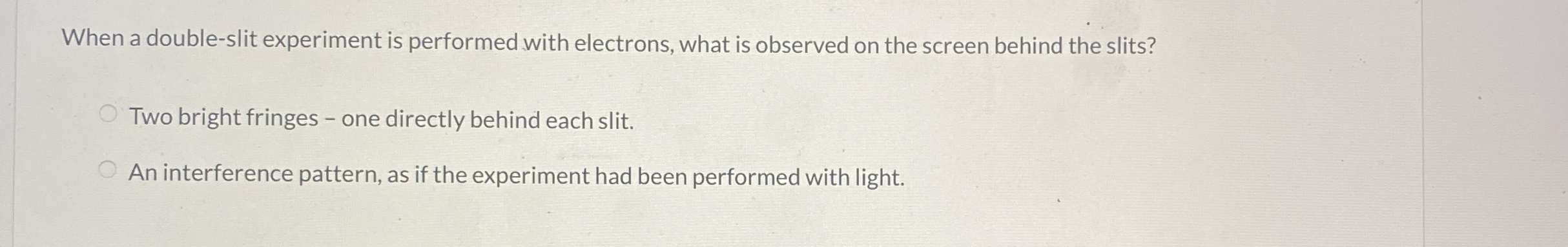 Solved When a double-slit experiment is performed with | Chegg.com