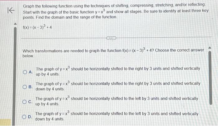 Solved Graph the following function using the techniques of | Chegg.com