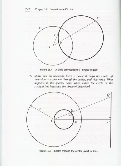 Solved Chapter 16 INVERSIONS IN CIRCLES Q: How does a | Chegg.com