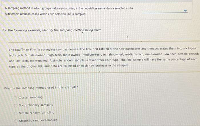 Solved 1. Population, samples, and probability sampling One | Chegg.com
