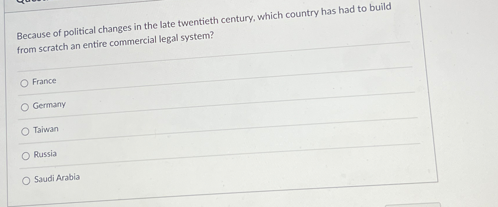 Solved Because of political changes in the late twentieth | Chegg.com