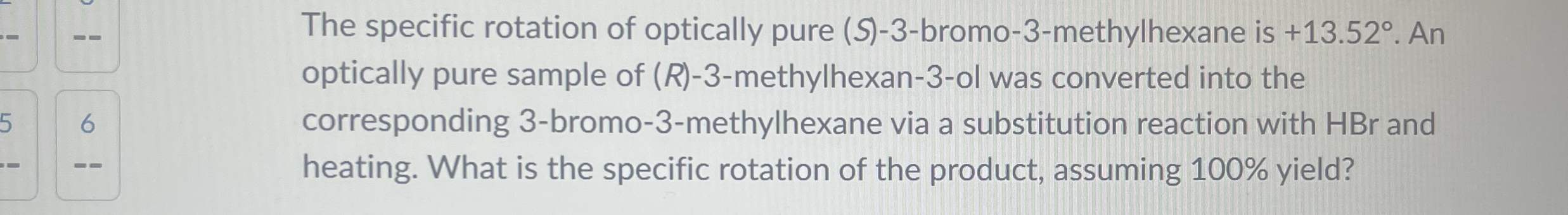 Solved The specific rotation of optically pure | Chegg.com