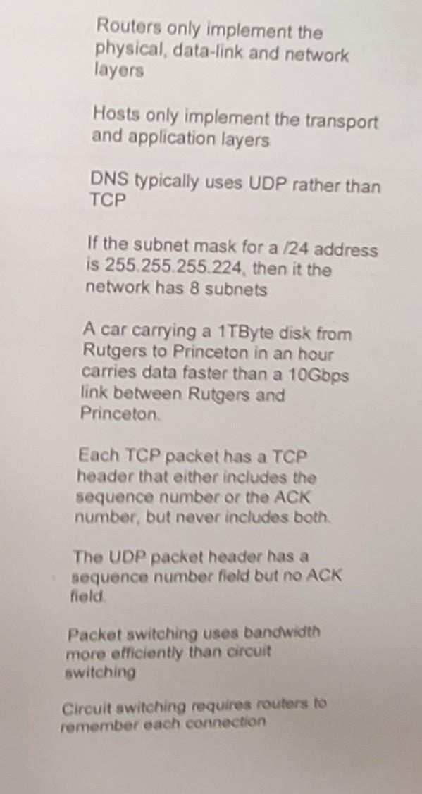 Solved Routers only implement the physical, data-link and | Chegg.com