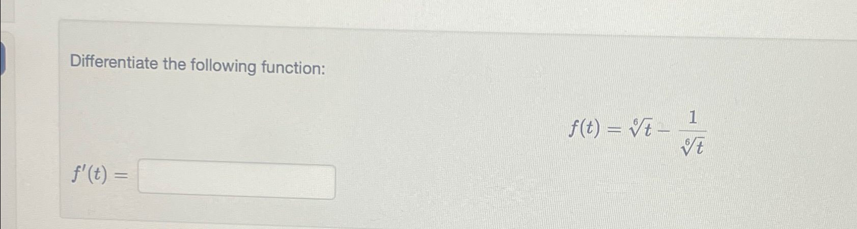 Solved Differentiate the following | Chegg.com