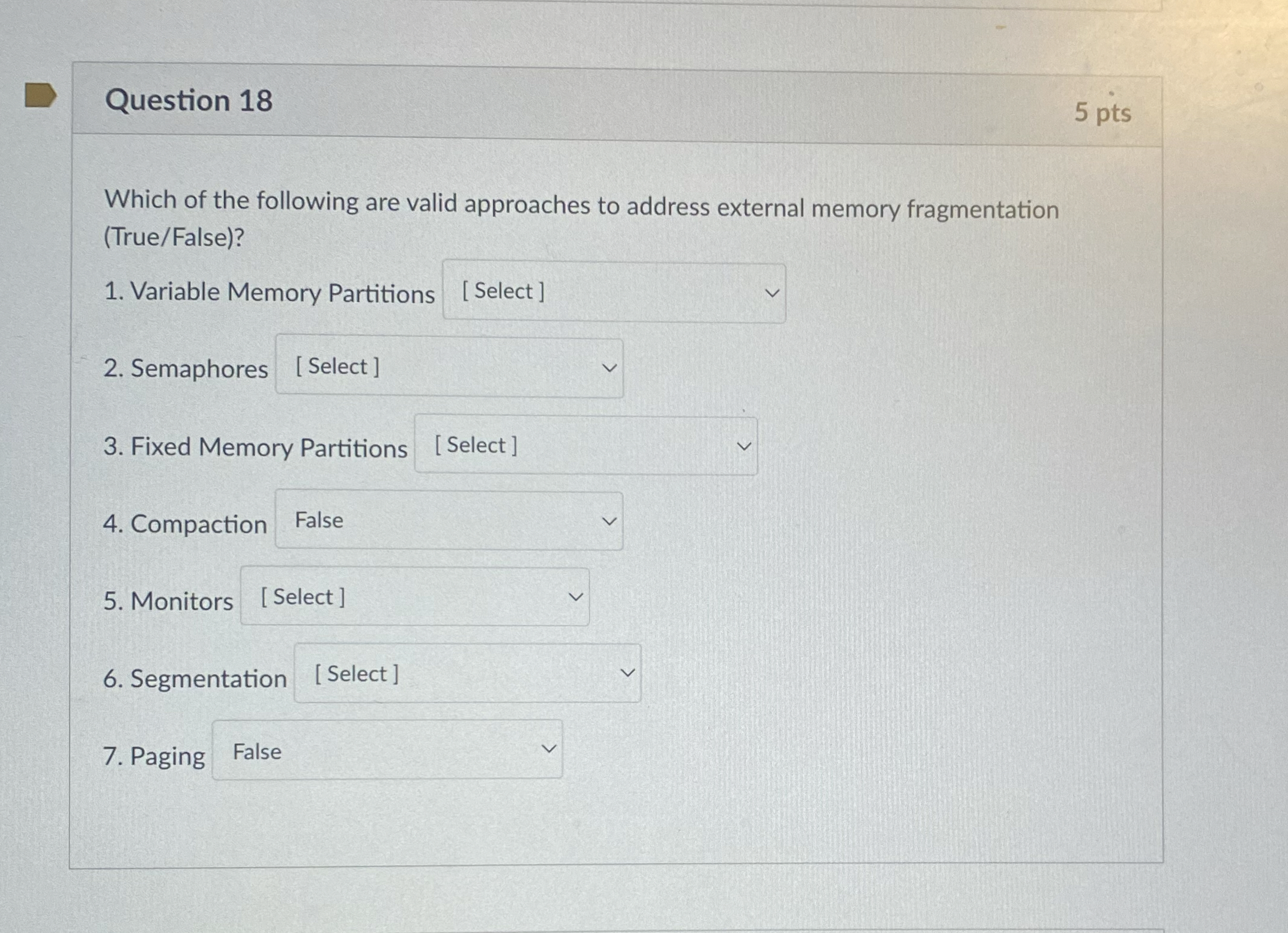 Solved Question 185 ﻿ptsWhich of the following are valid | Chegg.com