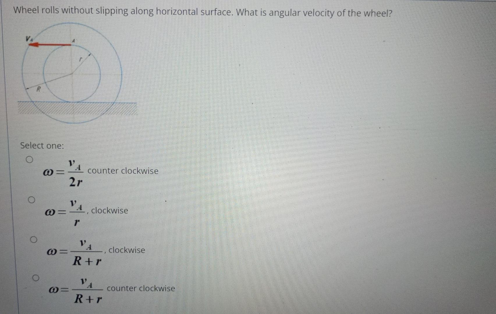 Solved Wheel rolls without slipping along horizontal | Chegg.com