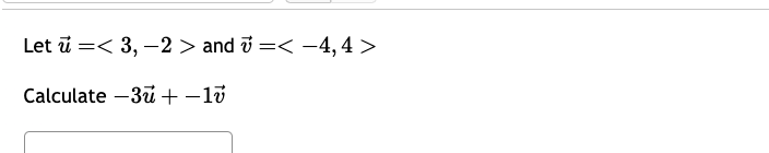 Solved Let vec(u)= ﻿and vec(v)= Calculate | Chegg.com