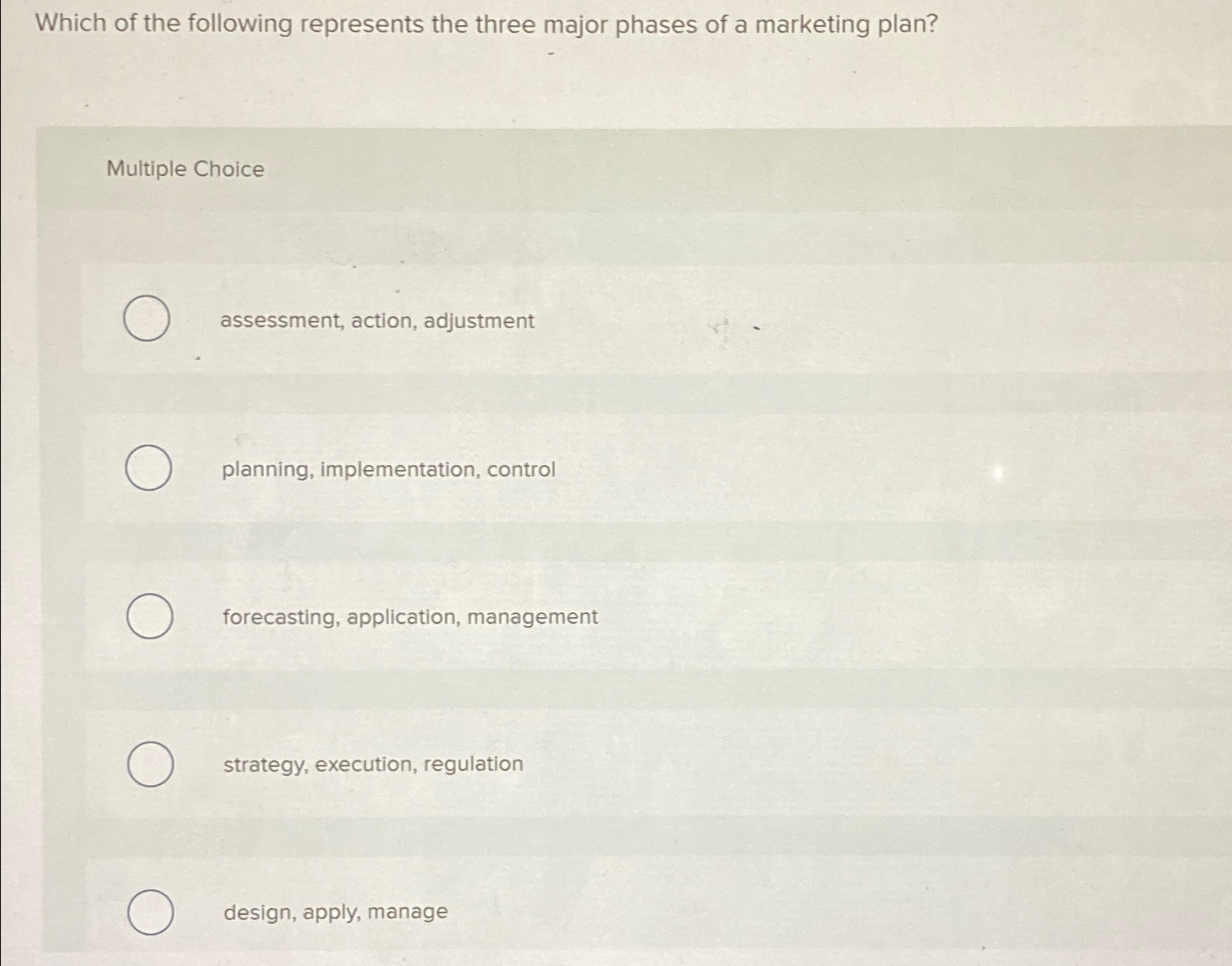 Solved Which of the following represents the three major | Chegg.com