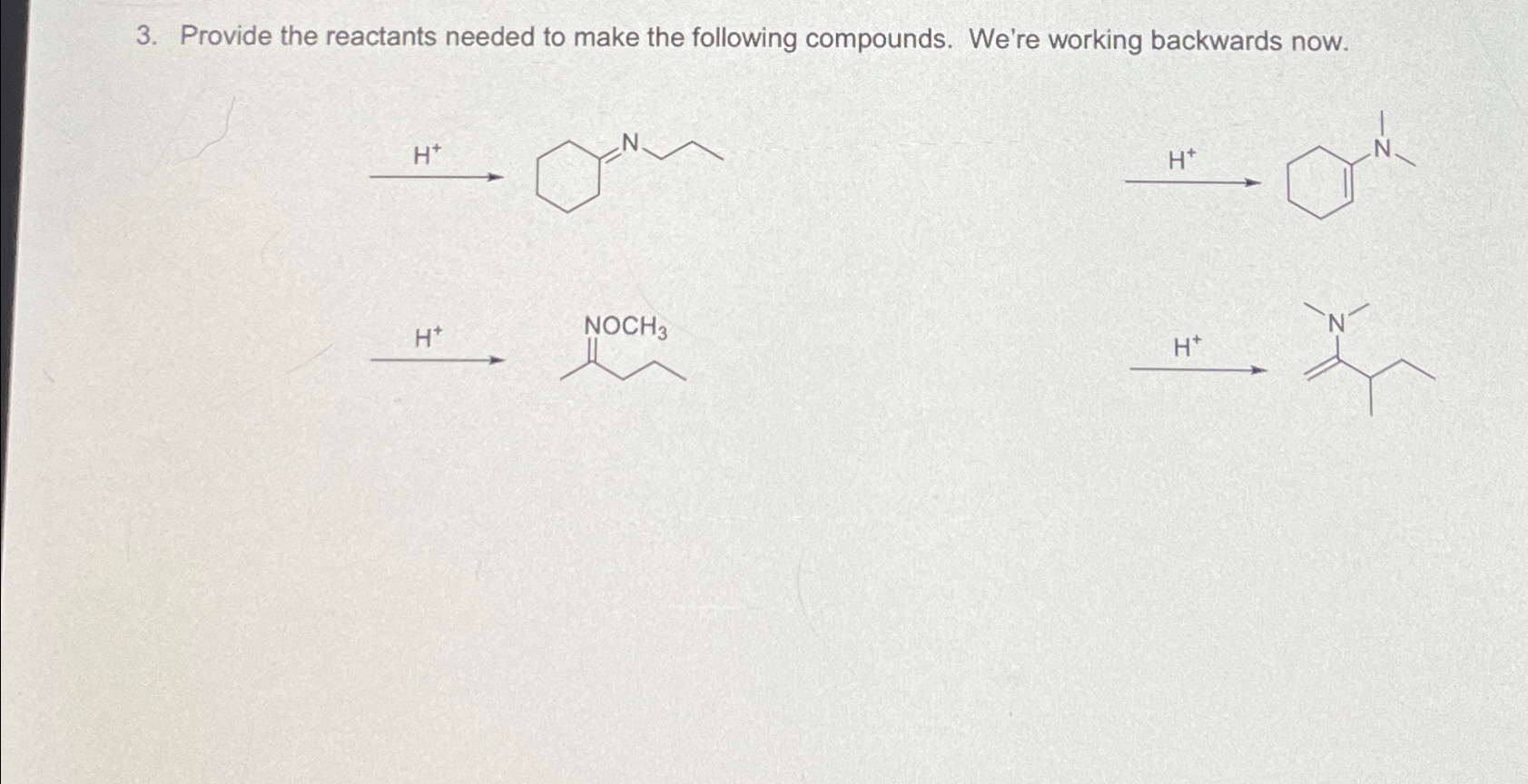 Solved Provide the reactants needed to make the following | Chegg.com