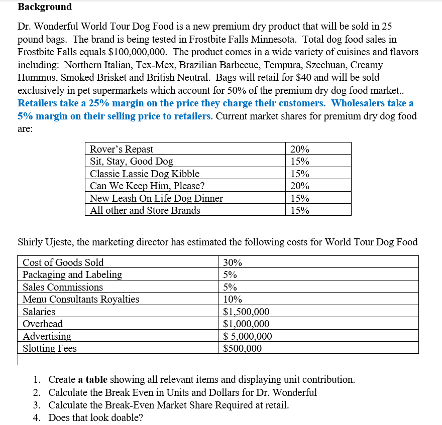 Solved 1. ﻿Create a table showing all relevant items and | Chegg.com