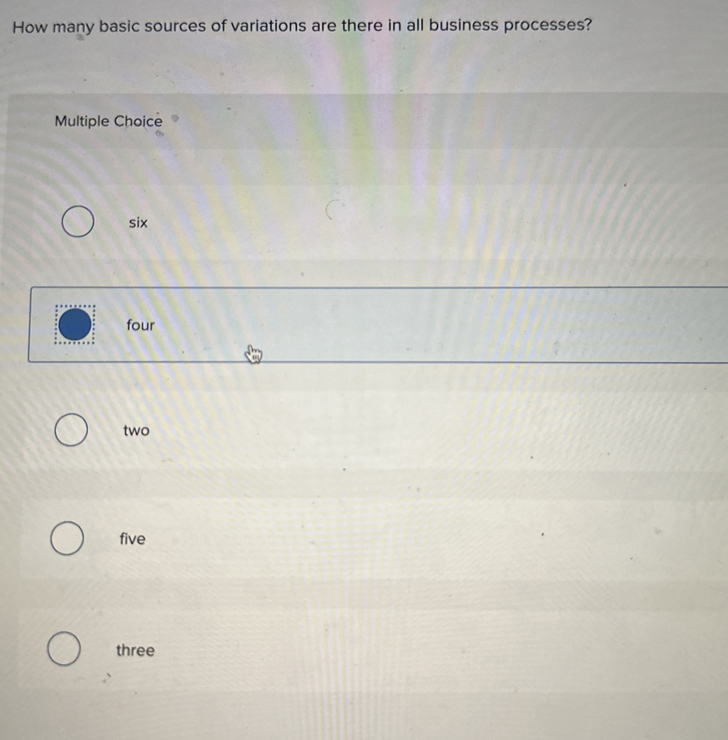 Solved How many basic sources of variations are there in all | Chegg.com