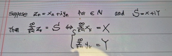 Solved by an EXPERT Suppose zn=xn+iyn ﻿for inN and S=x+iY ﻿Than | Chegg.com