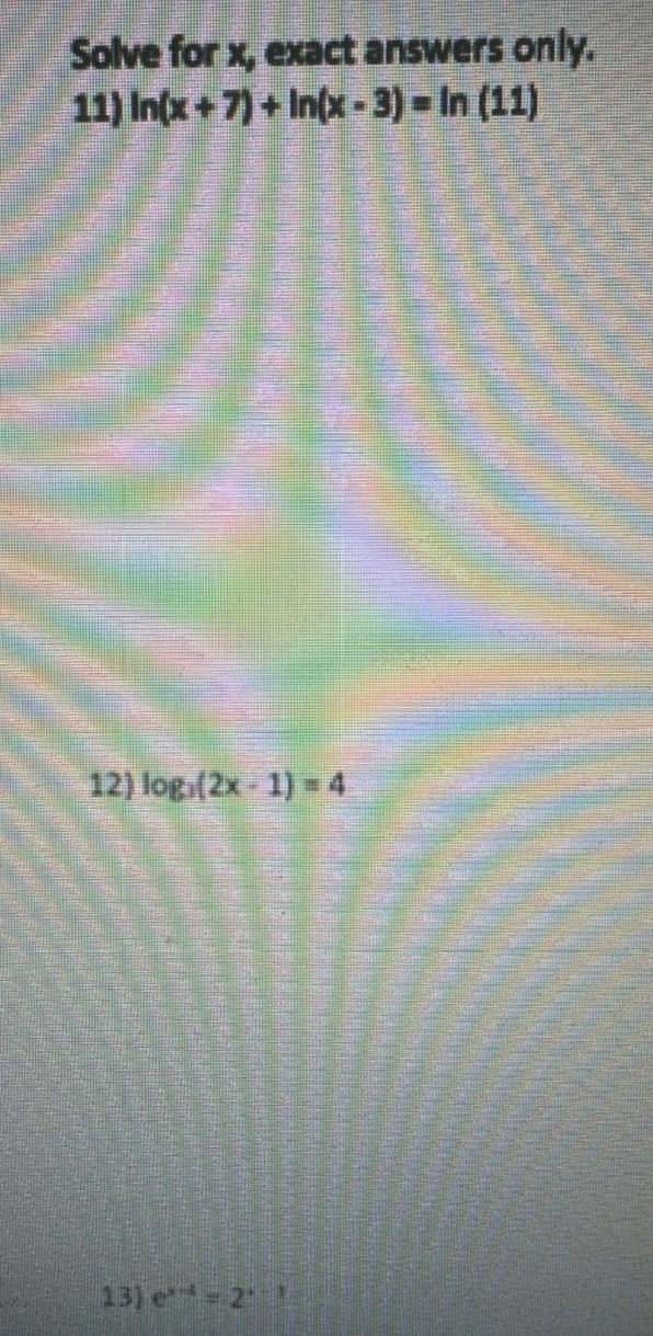Solved Solve for x, ﻿exact answers | Chegg.com