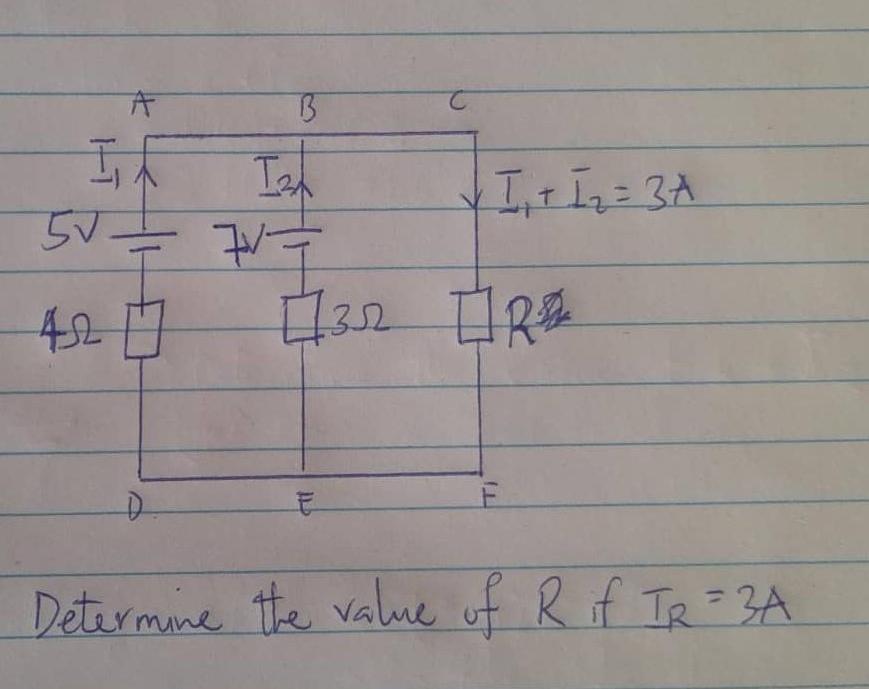 Solved Determine the value of R if IR=3A | Chegg.com