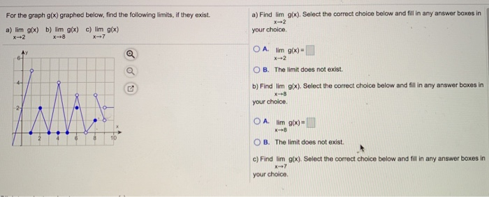Solved For the graph g(x) graphed below, find the following | Chegg.com