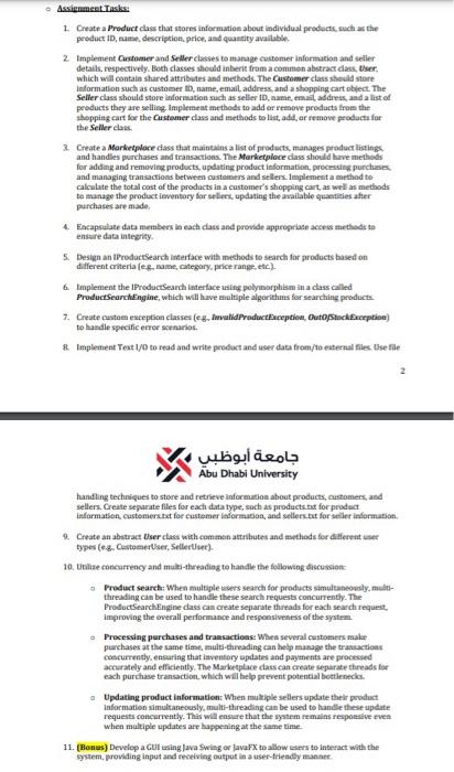 Solved Assignment Tasks: 1. Create a Product class that | Chegg.com