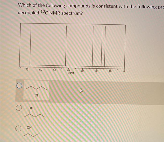 Solved Which of the following compounds is consistent with | Chegg.com