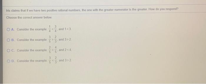 Solved Iris claims that if we have two positive rational | Chegg.com