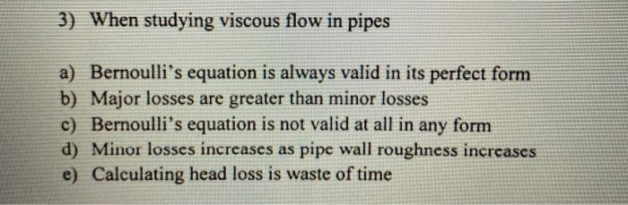 Solved Calculate total loss coefficient and minor losses for | Chegg.com