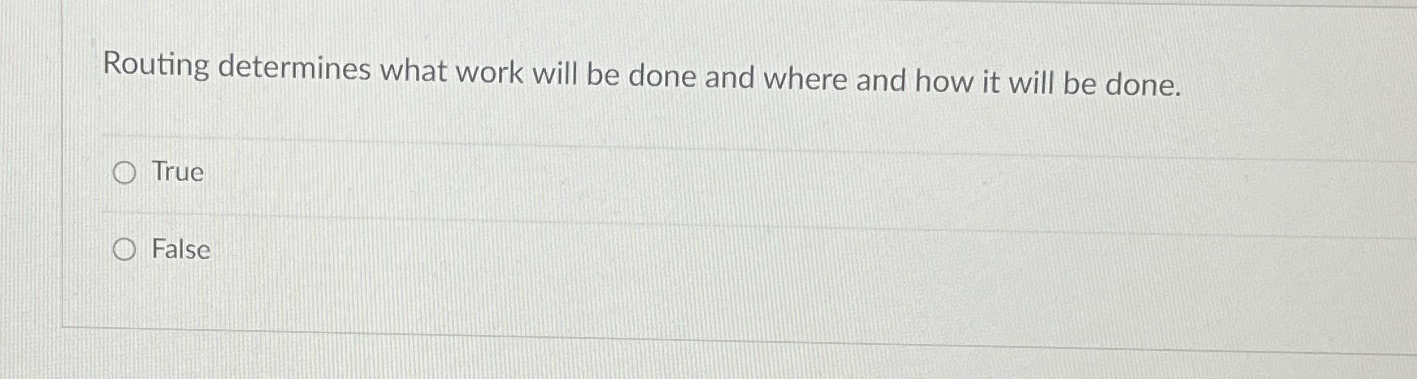 Solved Routing determines what work will be done and where | Chegg.com