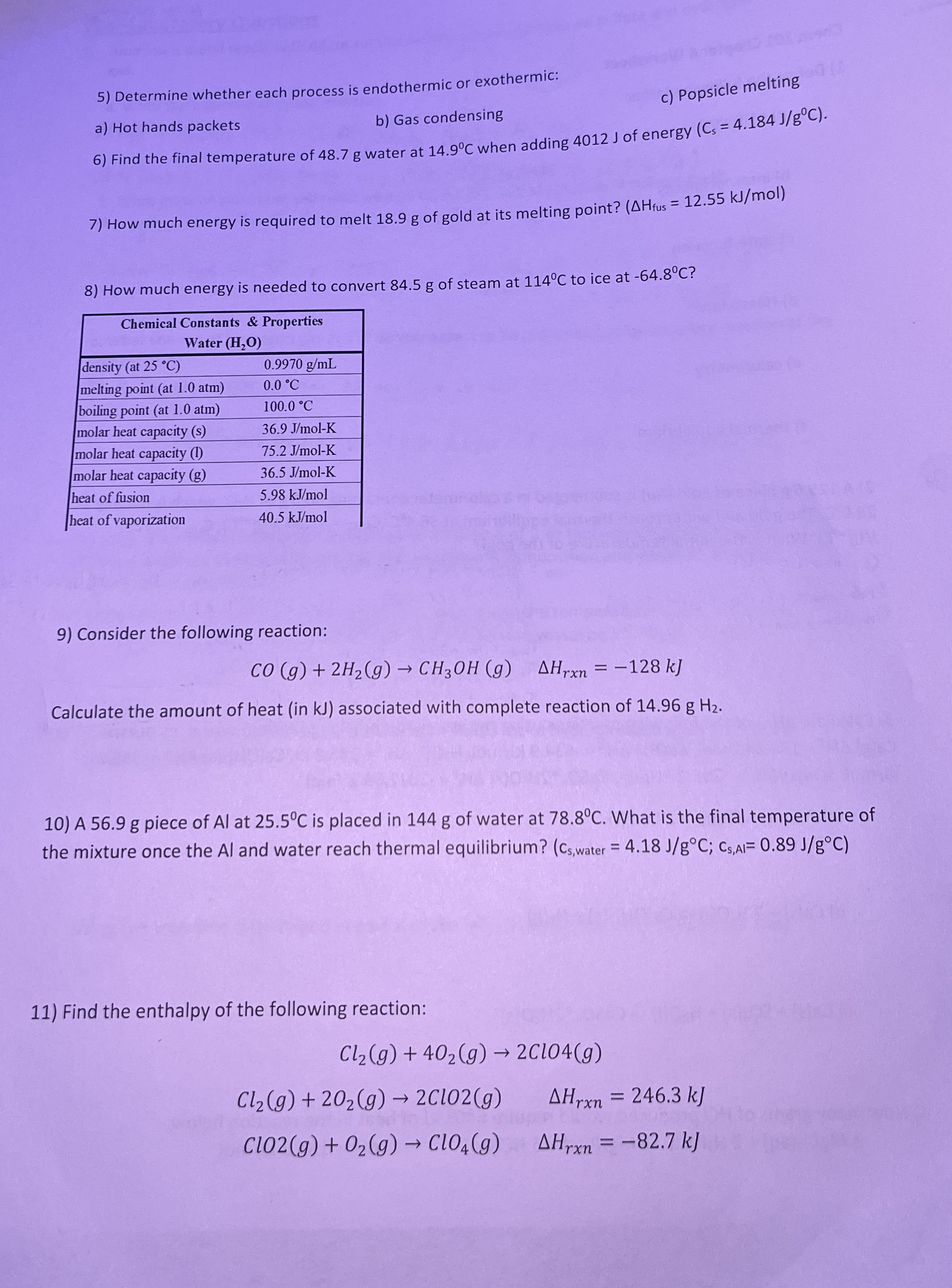 Solved Determine whether each process is endothermic or | Chegg.com