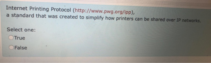Solved Internet Printing Protocol (http://www.pwg.org/ipp), | Chegg.com