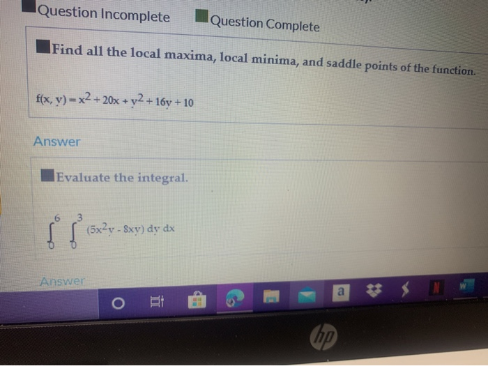 Solved Question Incomplete Question Complete Find all the | Chegg.com