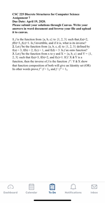 Solved CSC 225 Discrete Structures for Computer Science | Chegg.com