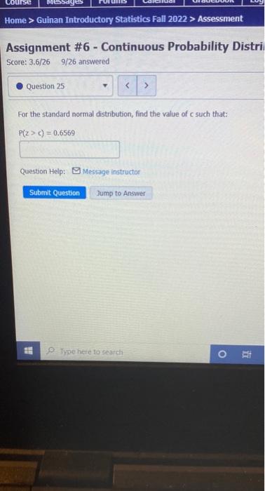 Solved Assignment #6 - Continuous Probability Distri Score: | Chegg.com