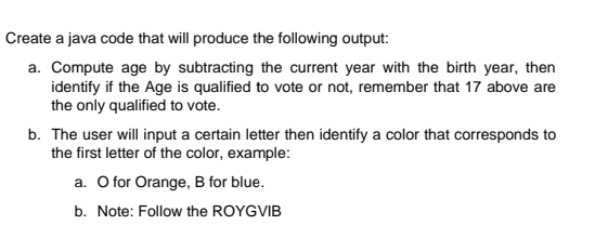 Solved 1. Create a java code that will produce the following | Chegg.com