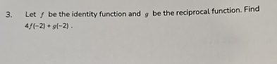 Solved Let f ﻿be the identity function and g ﻿be the | Chegg.com