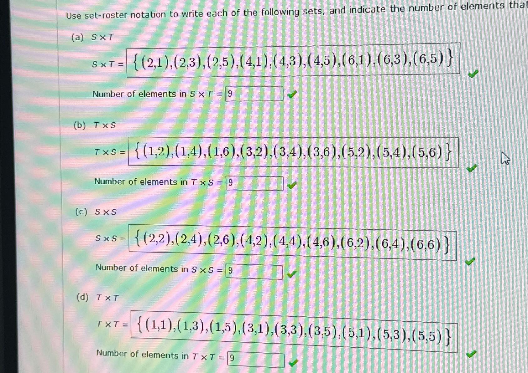 Solved Use set-roster notation to write each of the | Chegg.com
