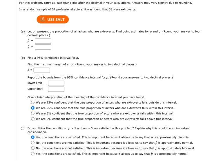 Solved For this problem, carry at least four digits after | Chegg.com